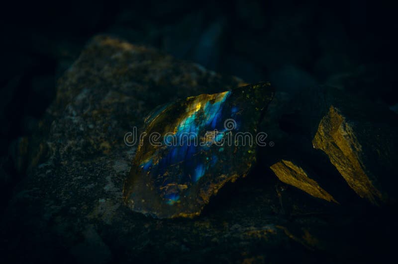 Boulder with Some Kind of Blue Stone Inside of it S Body Stock Photo ...