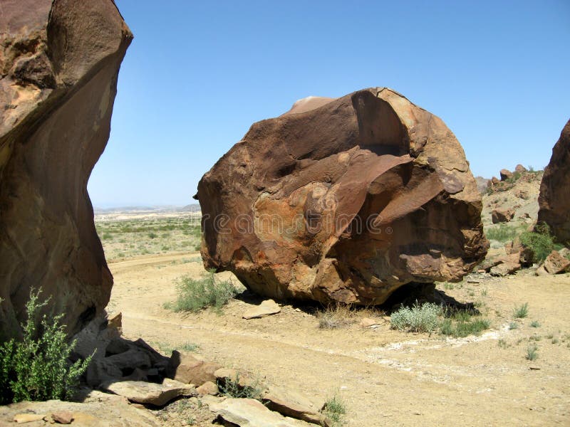 Boulder in Terlingua, Texas Stock Image - Image of mountain, boulder ...