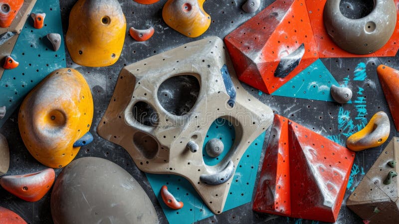 A Bouldering Wall Filled with Unique Holds and Shapes Designed To ...