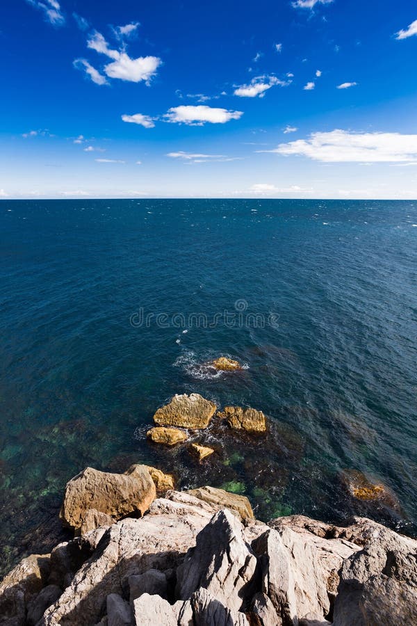 Boulders from the Cliff, Crumbling Stock Image - Image of ocean ...