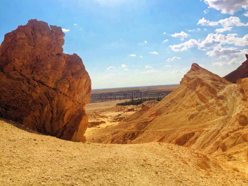 Boulders in the Desert Under the Blue Sky Stock Photo - Image of ...