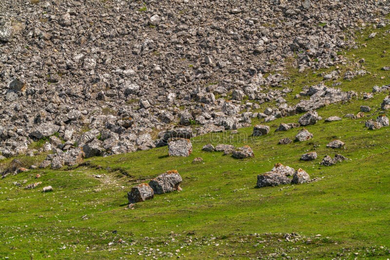 Boulders Falling from the Cliff Stock Photo - Image of dangerous, stone ...