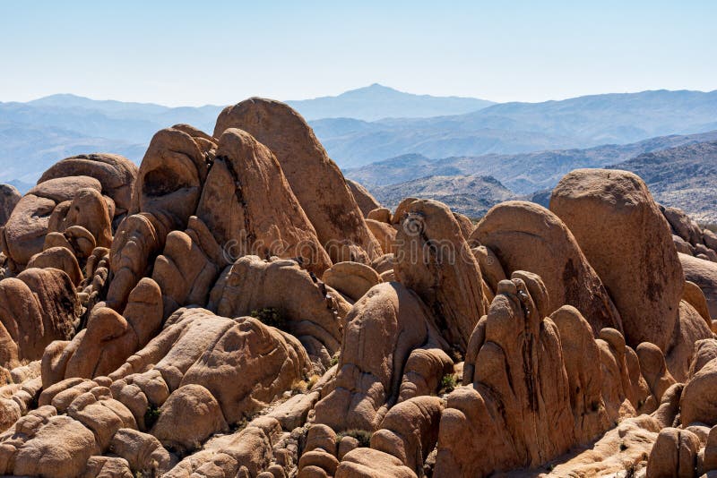 Big Boulders Joshua Tree National Park Stock Image - Image of panorama ...