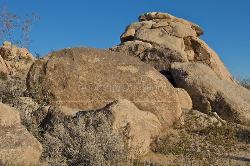 Boulders at Joshua Tree Park Stock Image - Image of california ...
