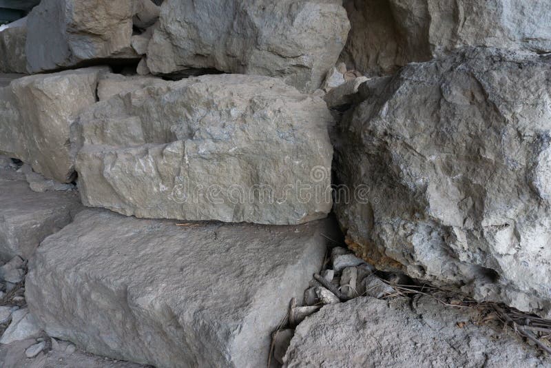 Boulders Under a Bridge - Mississauga Canada - 2021-02-14 Stock Photo ...