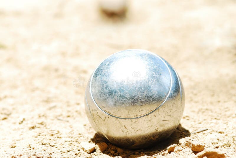 Boules ball stock image. Image of fieldn, areasn, arean - 120658469