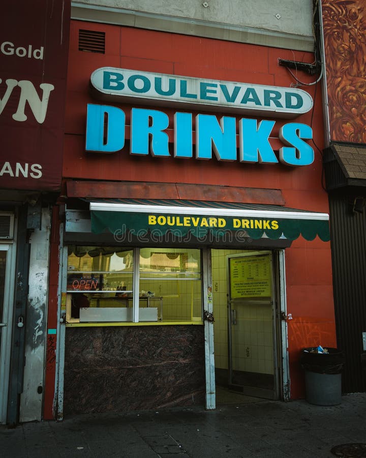 Boulevard Drinks Vintage Sign, Jersey City, New Jersey Editorial Image ...