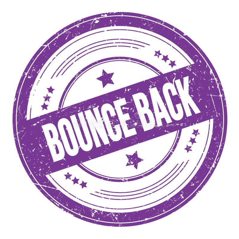 BOUNCE BACK Text on Red Grungy Stamp Stock Illustration - Illustration ...