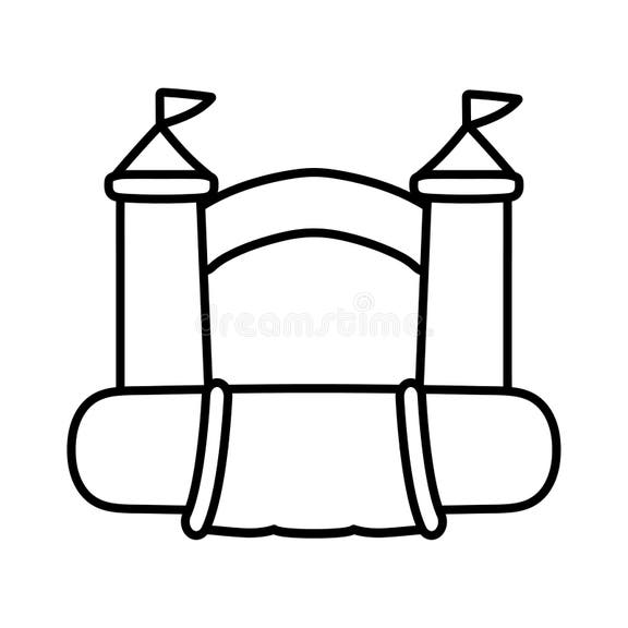 Bounce House Design Vector Flat Modern Isolated Illustration Stock ...