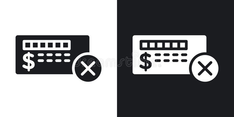 Bounced check icon vector stock illustration. Illustration of bounced ...