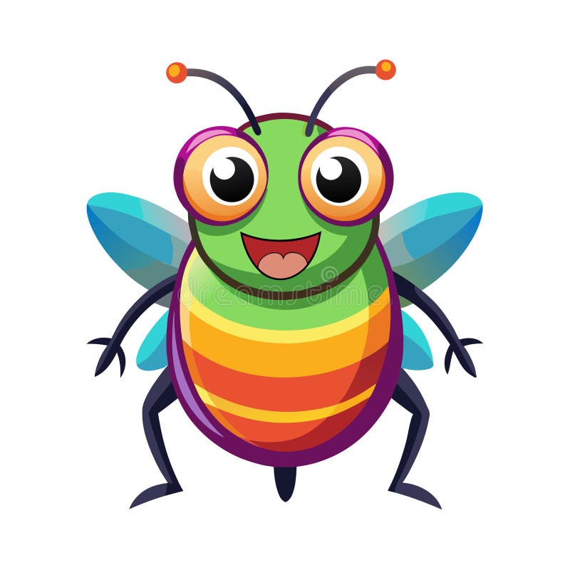 Bouncing Beetle Cartoon Character Design Stock Vector - Illustration of ...