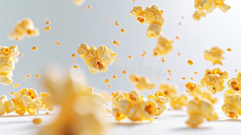 The Flying Popcorn Kernels. AI Generated Stock Image - Image of crunchy ...