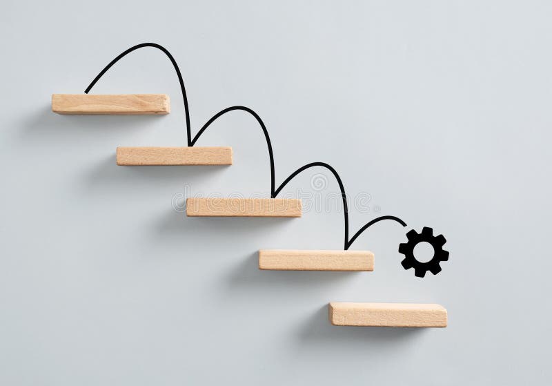 Bouncing Progress: Overcoming Obstacles on the Path To Success Stock ...