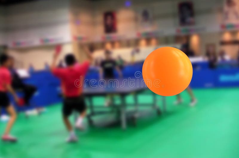 Bouncing Table Tennis Ball in the Gymnasium Stock Image - Image of ...