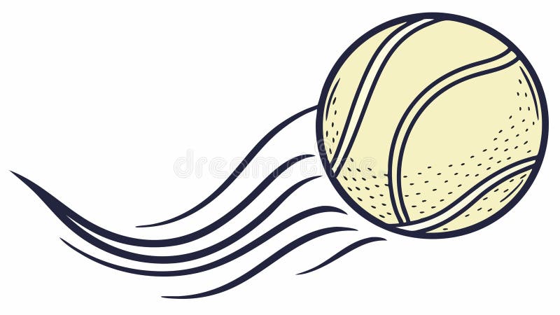Bouncing Tennis Ball with Movement Lines, Active Sport, Vector Design ...