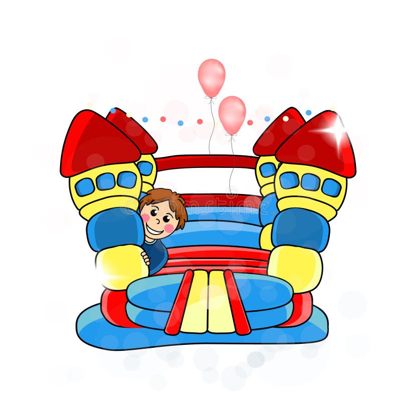 Bouncy Castle - Childrens Entertainment Stock Vector - Illustration of ...