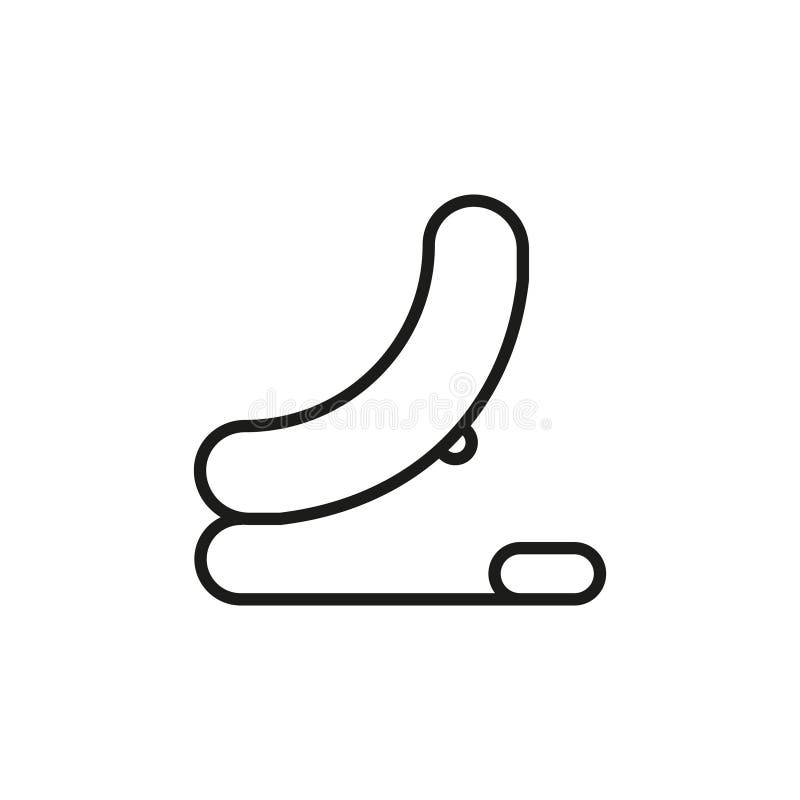 Bouncy Seat Icon Flat Line Symbol Set Stock Illustration - Illustration ...