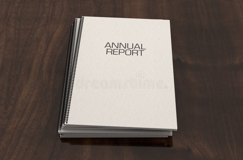Bound Annual Report Booklet Pile Stock Illustration - Illustration of ...