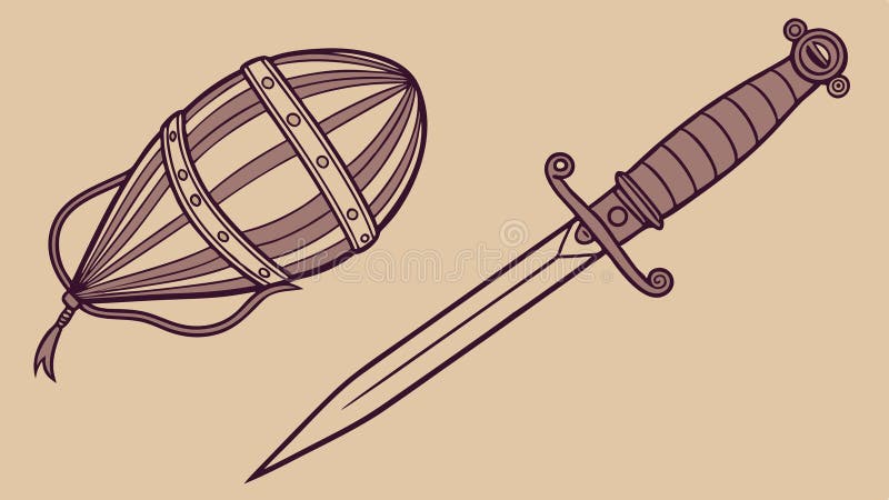 Bound Dagger: Mysterious Artifact Vector Art, Ancient Scroll, Vector ...