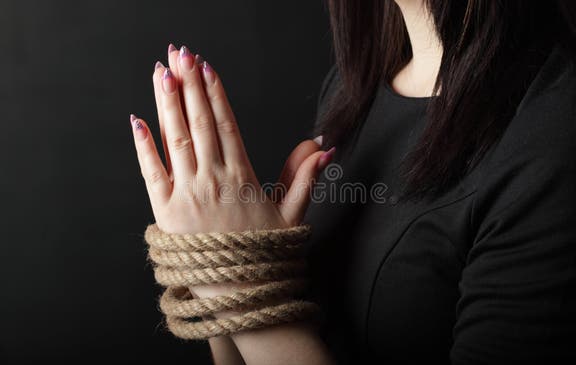 Bound hands stock image. Image of bonding, depression - 29590877