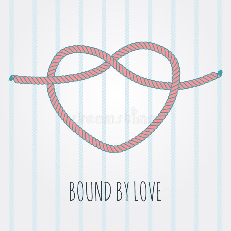 Bound by love stock vector. Illustration of rope, straight - 65211994