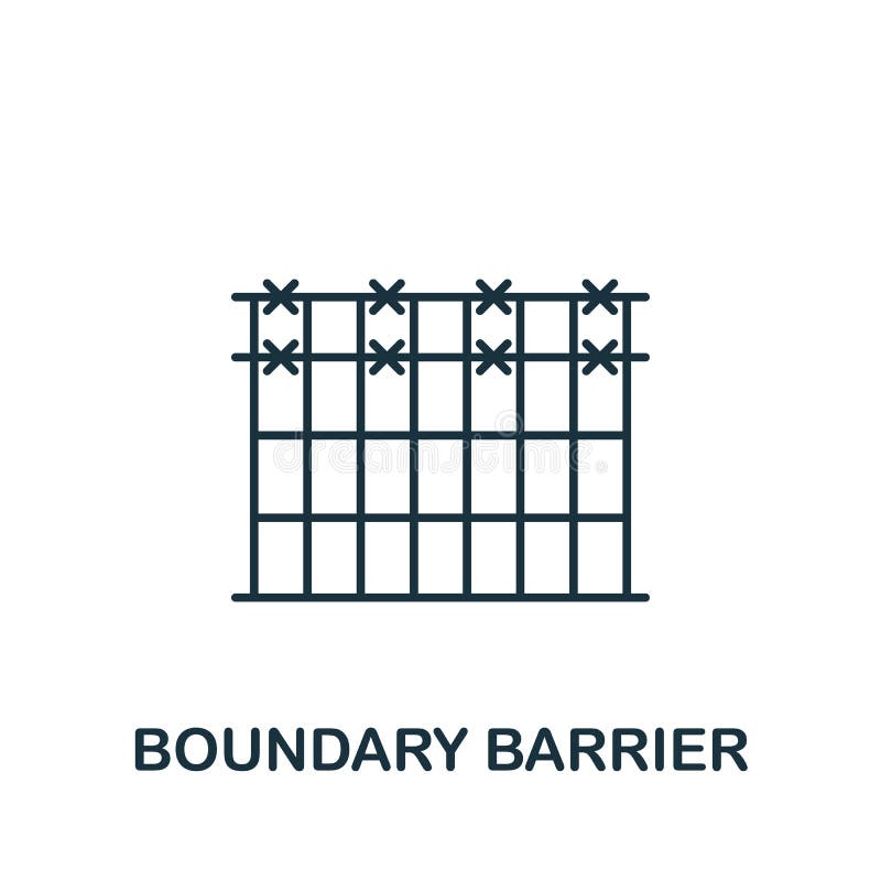 Boundary Barrier Icon. Line Simple Line Protest Icon for Templates, Web ...