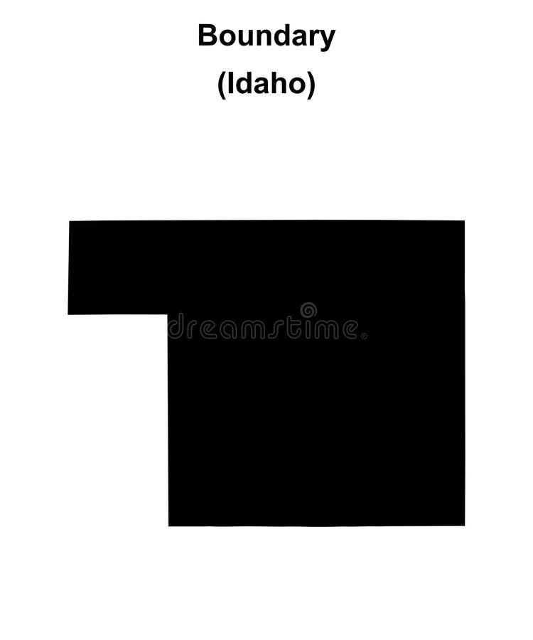 Boundary outline map stock illustration. Illustration of idaho - 360778199