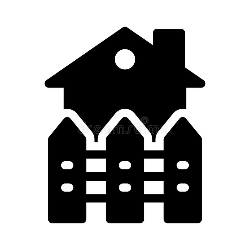 Boundary Glyph Flat Vector Icon Stock Vector - Illustration of front ...