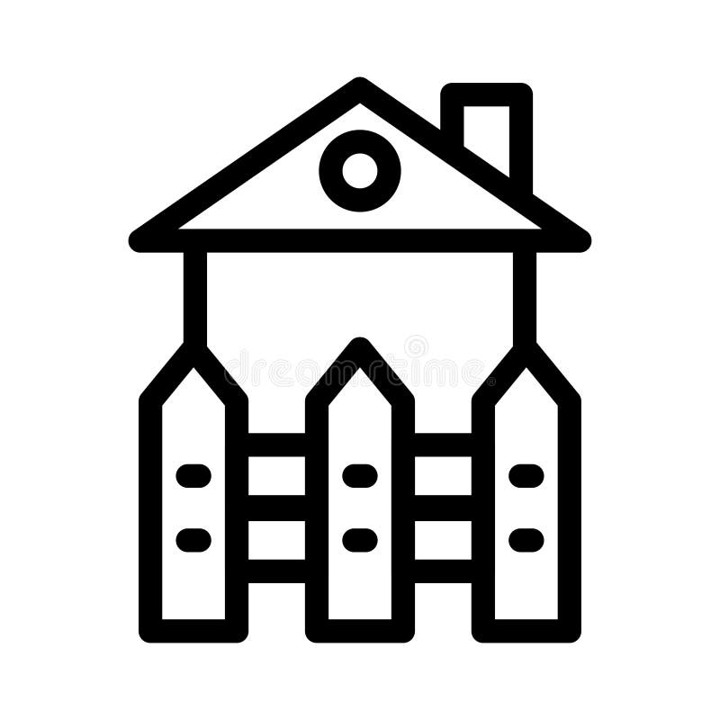 Boundary Thin Line Vector Icon Stock Illustration - Illustration of ...