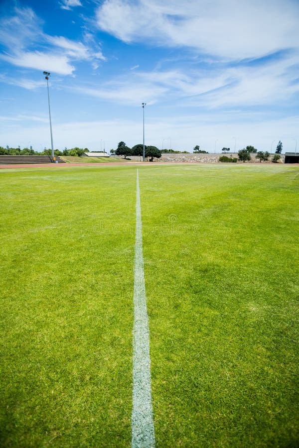 Boundary Line of a Playing Field Stock Photo - Image of stadium, field ...