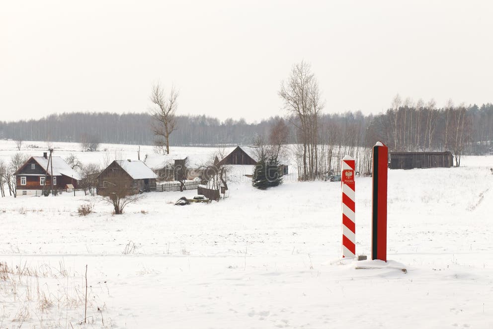 Boundary Pillars of Belarus and Poland on the Border Stock Photo ...