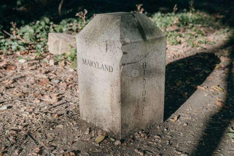 Boundary Stone, Marking the State Boundary for Maryland and Washington ...