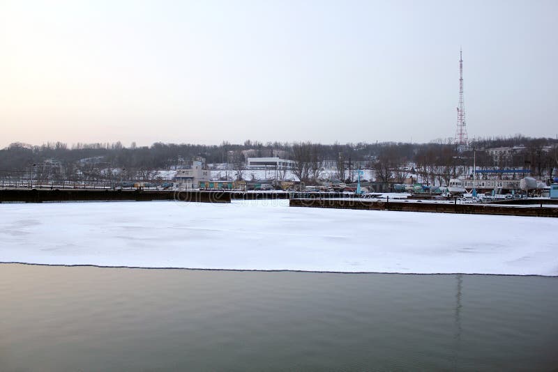 Sea and Ice in Winter and Cold Time. Stock Photo - Image of nature ...
