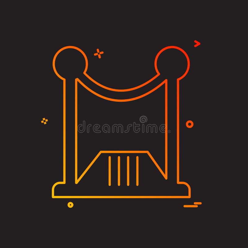 Boundary Wall Icon Design Vector Stock Vector - Illustration of ...