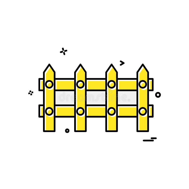 Boundary Wall Icon Design Vector Stock Vector - Illustration of ...