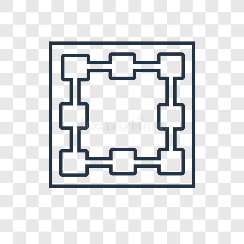 Bounding Box Concept Vector Linear Icon Isolated on Transparent Stock ...