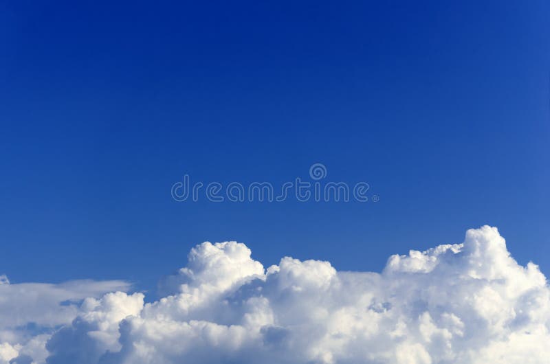 Boundless Blue Sky On The Background Of White Fluffy Clouds Stock Image ...