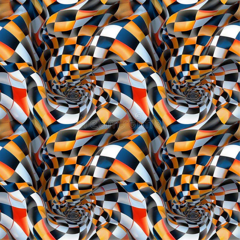 A Boundless Expanse of a Captivating, Kaleidoscopic Checker Pattern ...