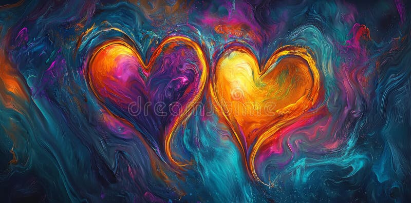 Boundless Love: a Symbolic Depiction of Two Intertwined Hearts ...