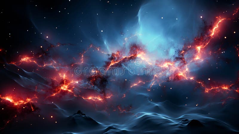 Boundless Universe with Stars Neural Network Stock Illustration ...