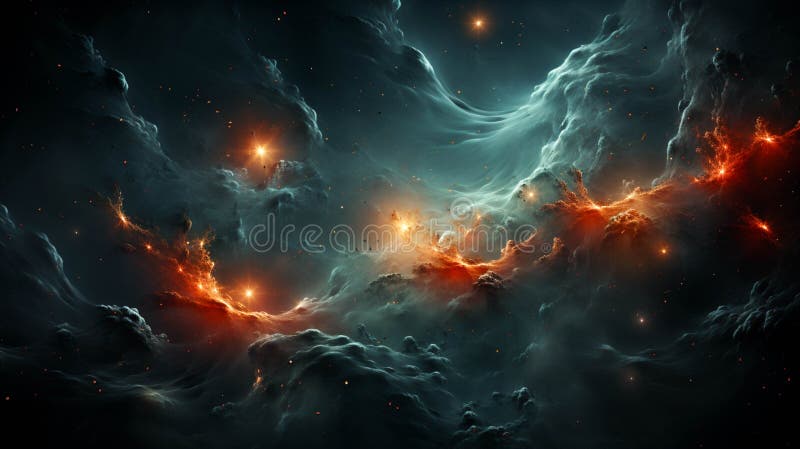Boundless Universe with Stars Neural Network Stock Photo - Image of ...