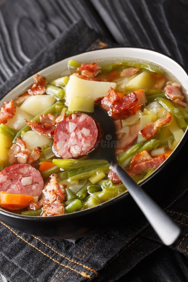 Bouneschlupp Green Bean Soup from Luxembourg Close-up in a Plate ...