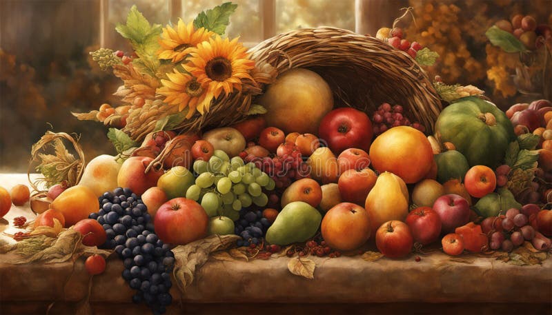 171 Cornucopia Painting Stock Photos - Free & Royalty-Free Stock Photos ...