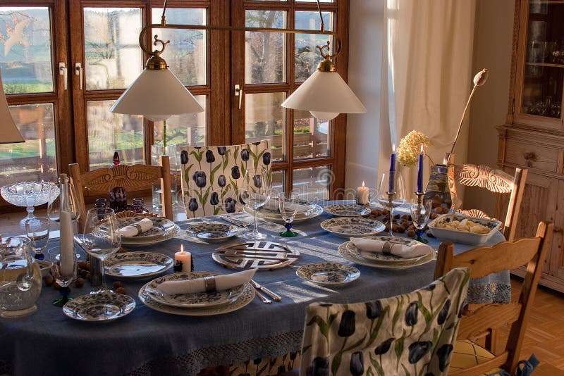 Bountiful table stock photo. Image of gastronomy, candlelight - 31224792