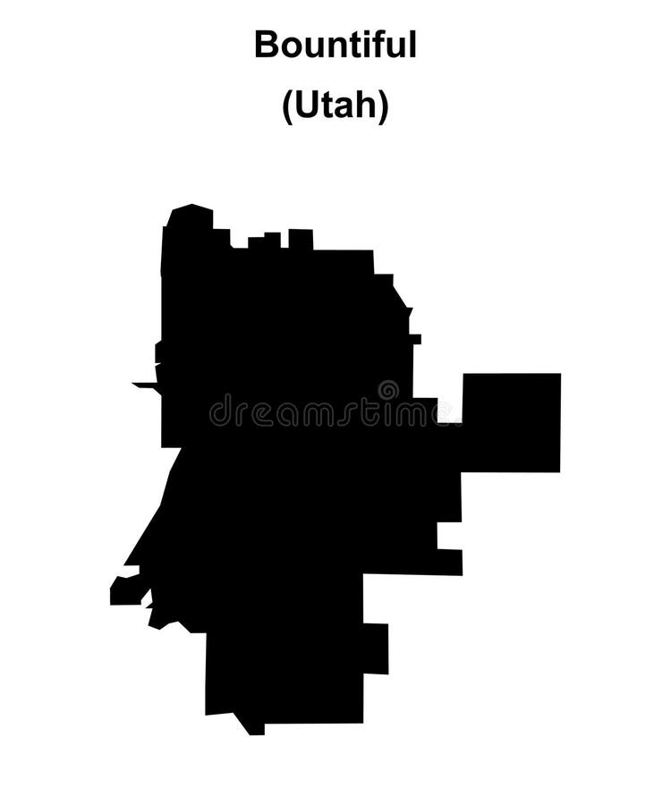 Bountiful outline map stock vector. Illustration of bountiful - 357613155