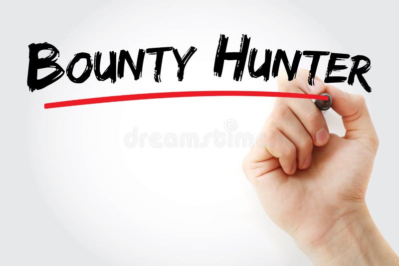 Bounty Hunter Text with Marker Stock Illustration - Illustration of ...