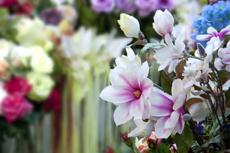 Bouquet of Artificial Flowers Stock Photo - Image of bunch, decor ...