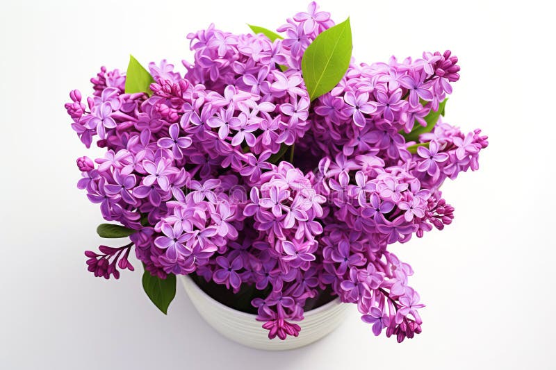 A Bouquet of Beautiful Lilacs in a Vase. Stock Photo - Image of vibrant ...