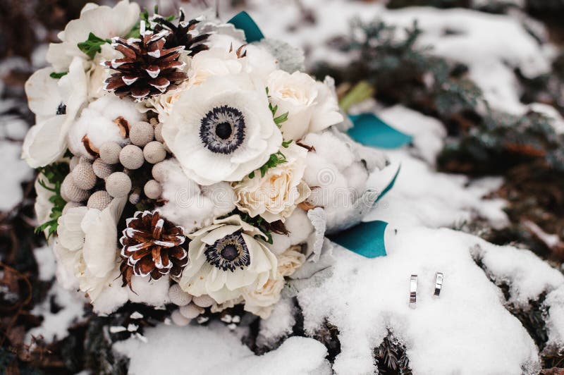 Bouquet stock photo. Image of snow, engagement, bouquet - 56891926