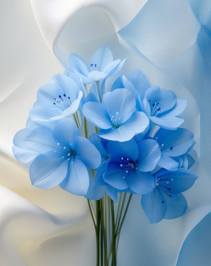 Bouquet of Blue Flowers Abstract Background Stock Image - Image of ...